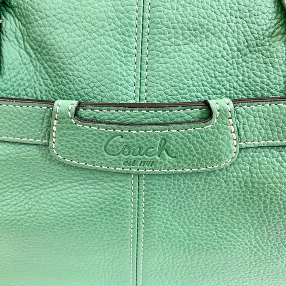 Coach | Bags | Vintage Coach Leather Green Bowler Handbag | Poshmark